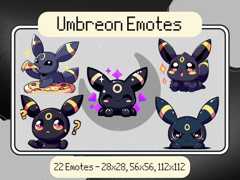 Umbreon Twitch Emotes - Etsy