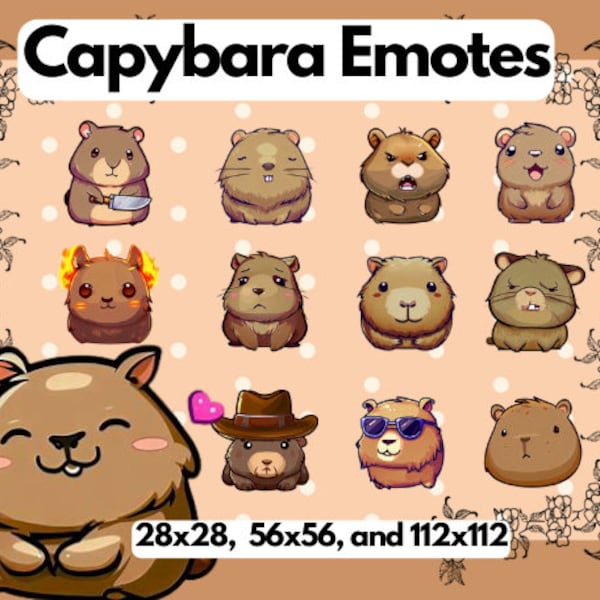 Twitch Emote Capybara - Etsy
