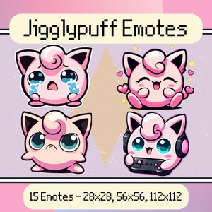 Jigglypuff Twitch Emotes - Etsy