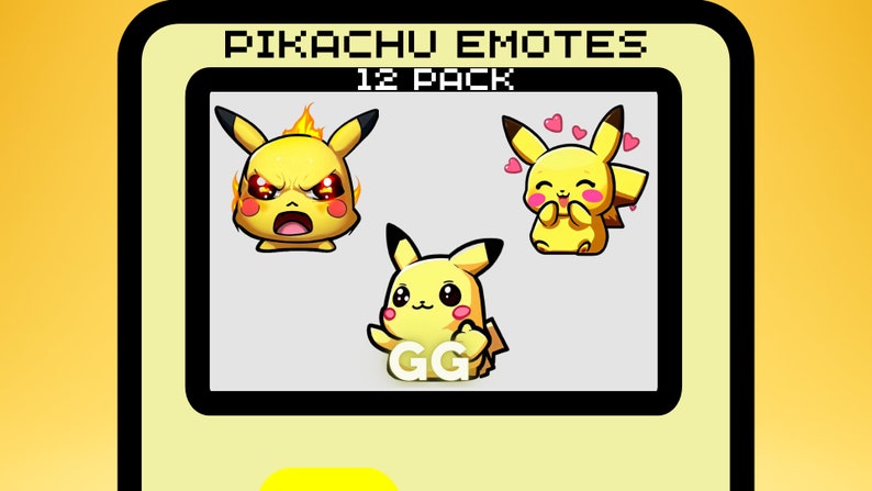 Pikachu Twitch Emotes - Etsy