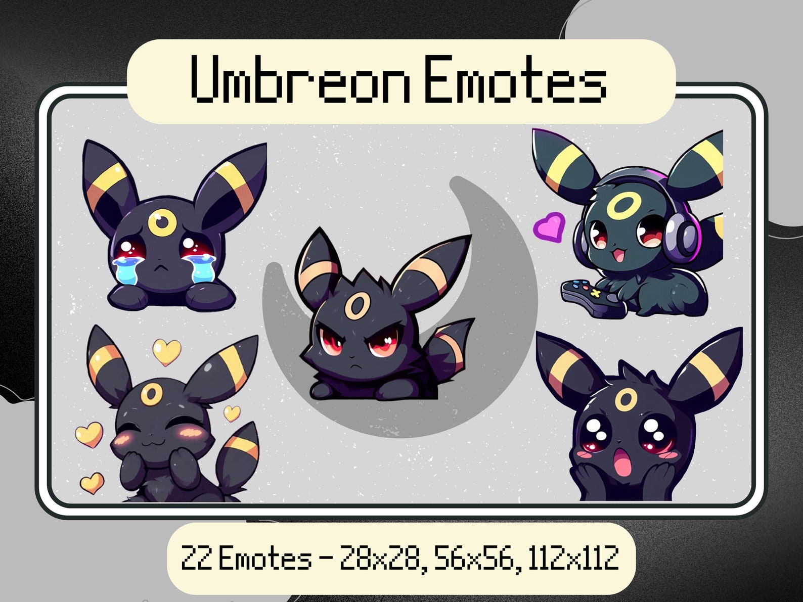 Umbreon Twitch Emotes - Etsy