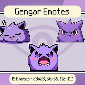 Gengar Twitch Emotes - Etsy
