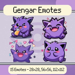 Gengar Twitch Emotes - Etsy