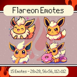Flareon Twitch Emotes - Etsy