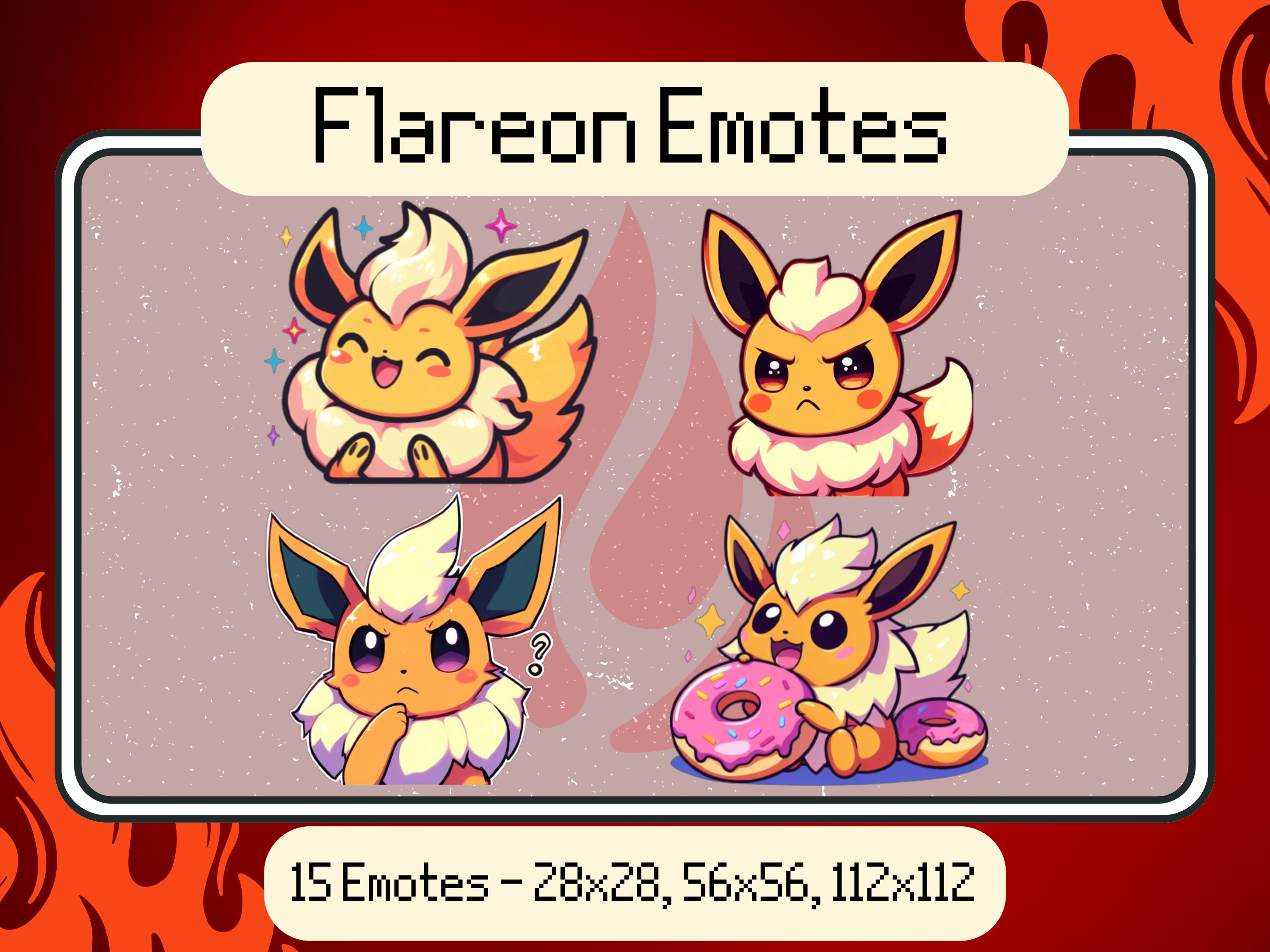 Flareon Twitch Emotes - Etsy