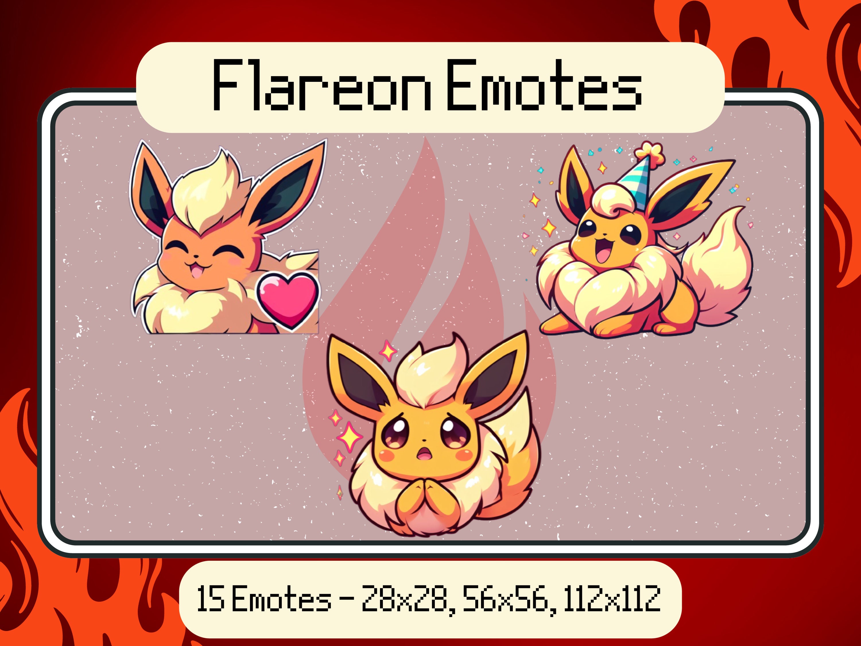 Flareon Twitch Emotes - Etsy