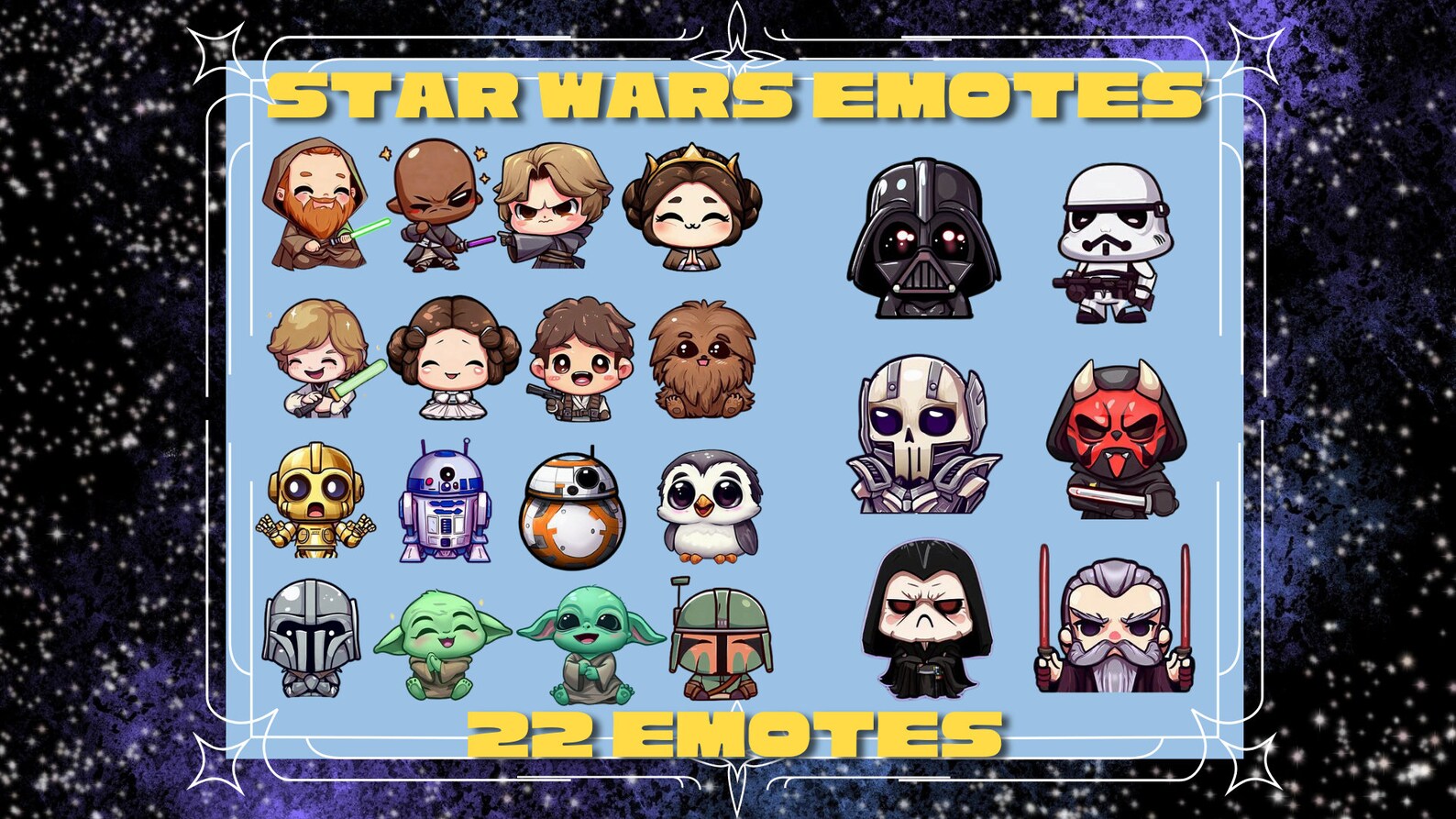 Star Wars Variety Pack Twitch Emotes - Etsy