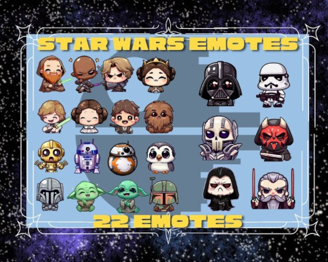 Star Wars Variety Pack Twitch Emotes - Etsy