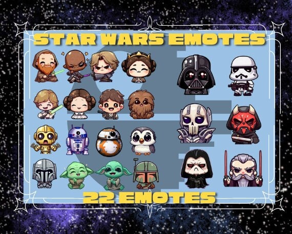 Star Wars Variety Pack Twitch Emotes - Etsy