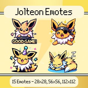 Jolteon Twitch Emotes - Etsy