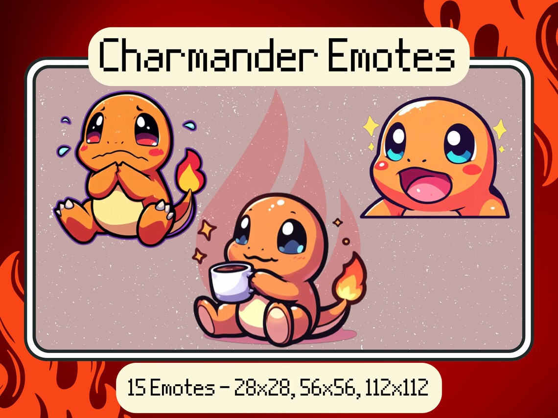 Charmander Twitch Emotes - Etsy