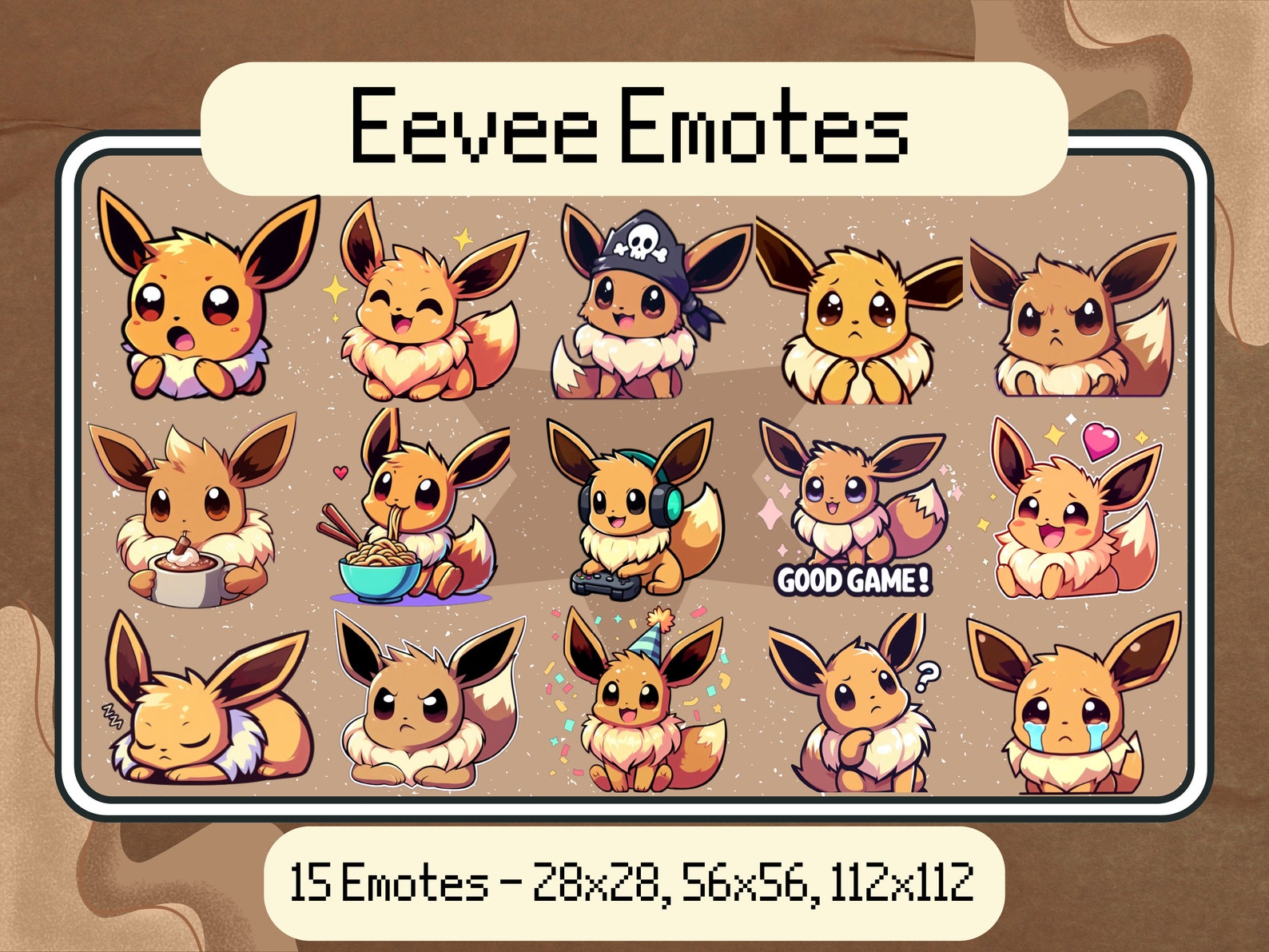 Eevee Twitch Emotes Etsy