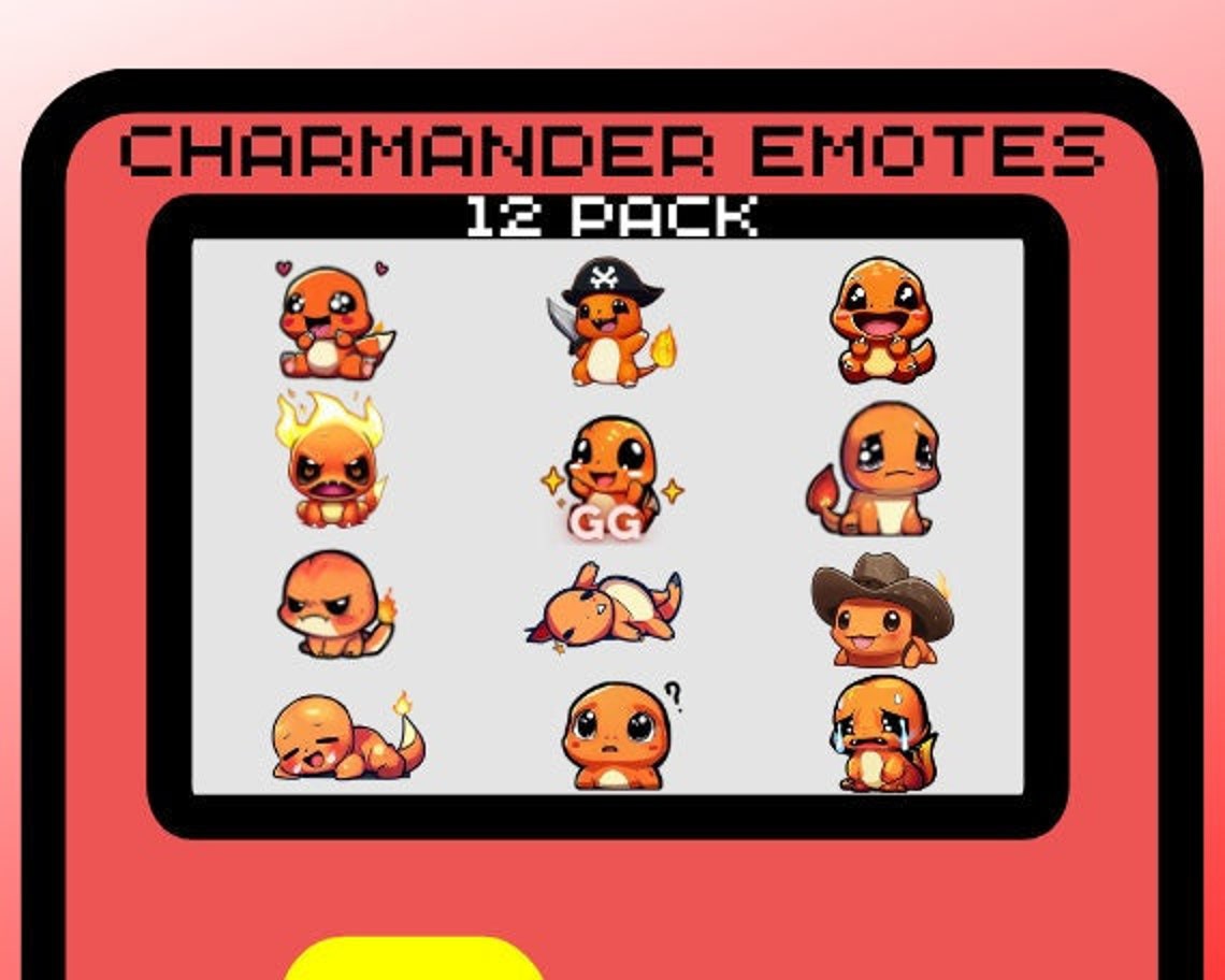 Charmander Twitch Emotes - Etsy