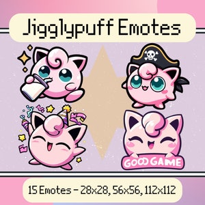 Jigglypuff Twitch Emotes - Etsy