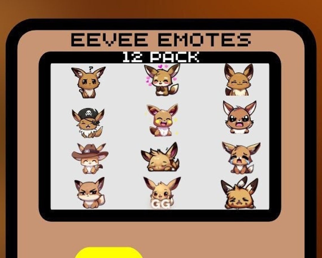 Eevee Twitch Emotes - Etsy Australia