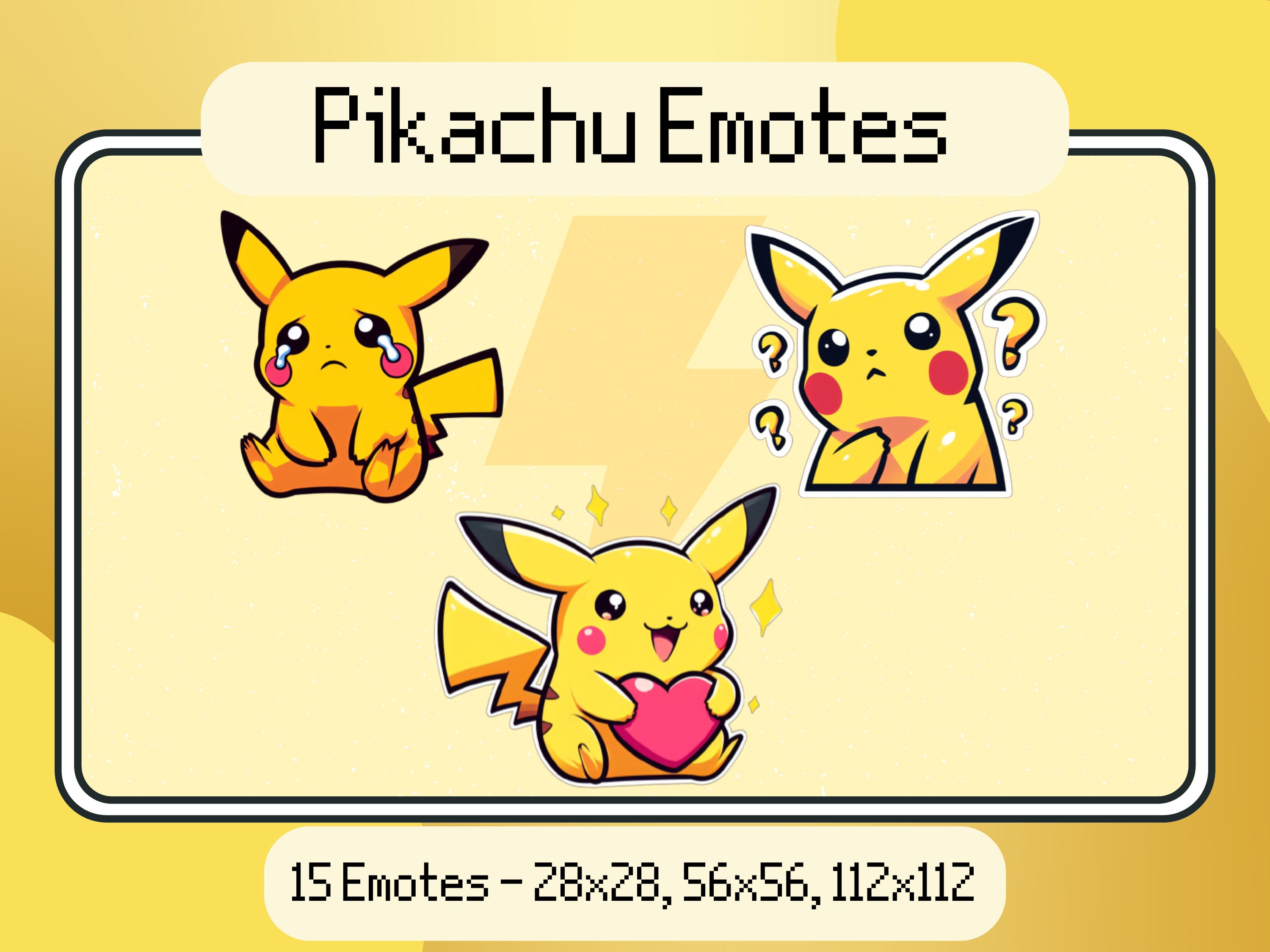 Pikachu Twitch Emotes - Etsy