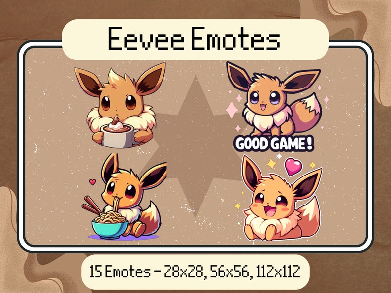 Eevee Twitch Emotes - Etsy