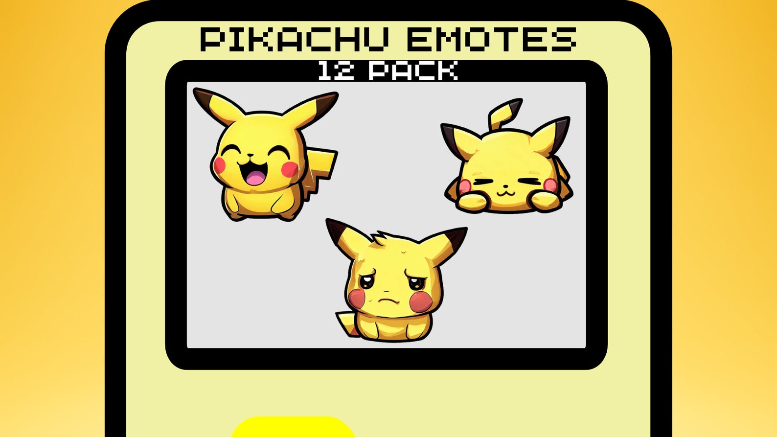 Pikachu Twitch Emotes - Etsy