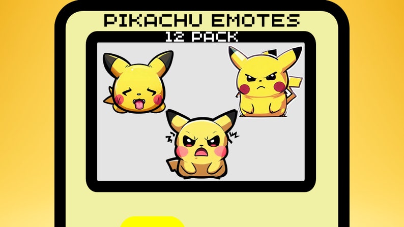 Pikachu Twitch Emotes - Etsy