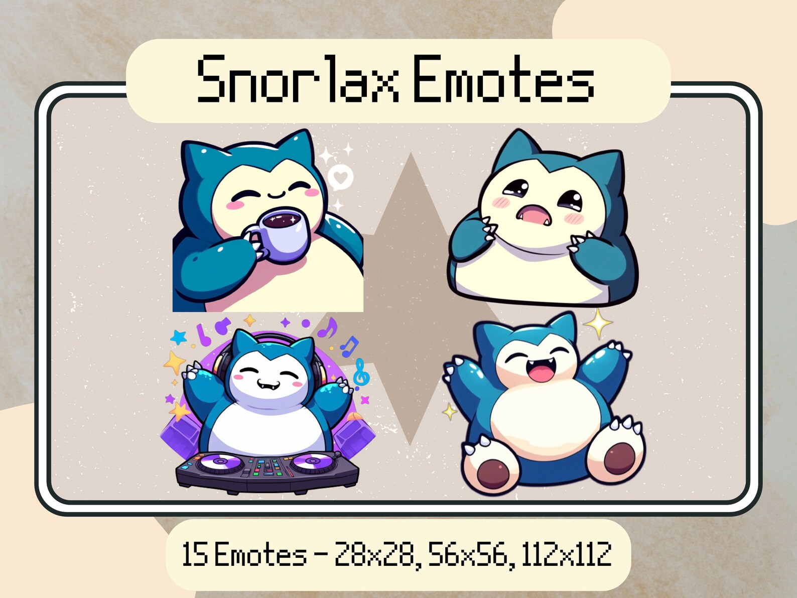 Snorlax Twitch Emotes - Etsy