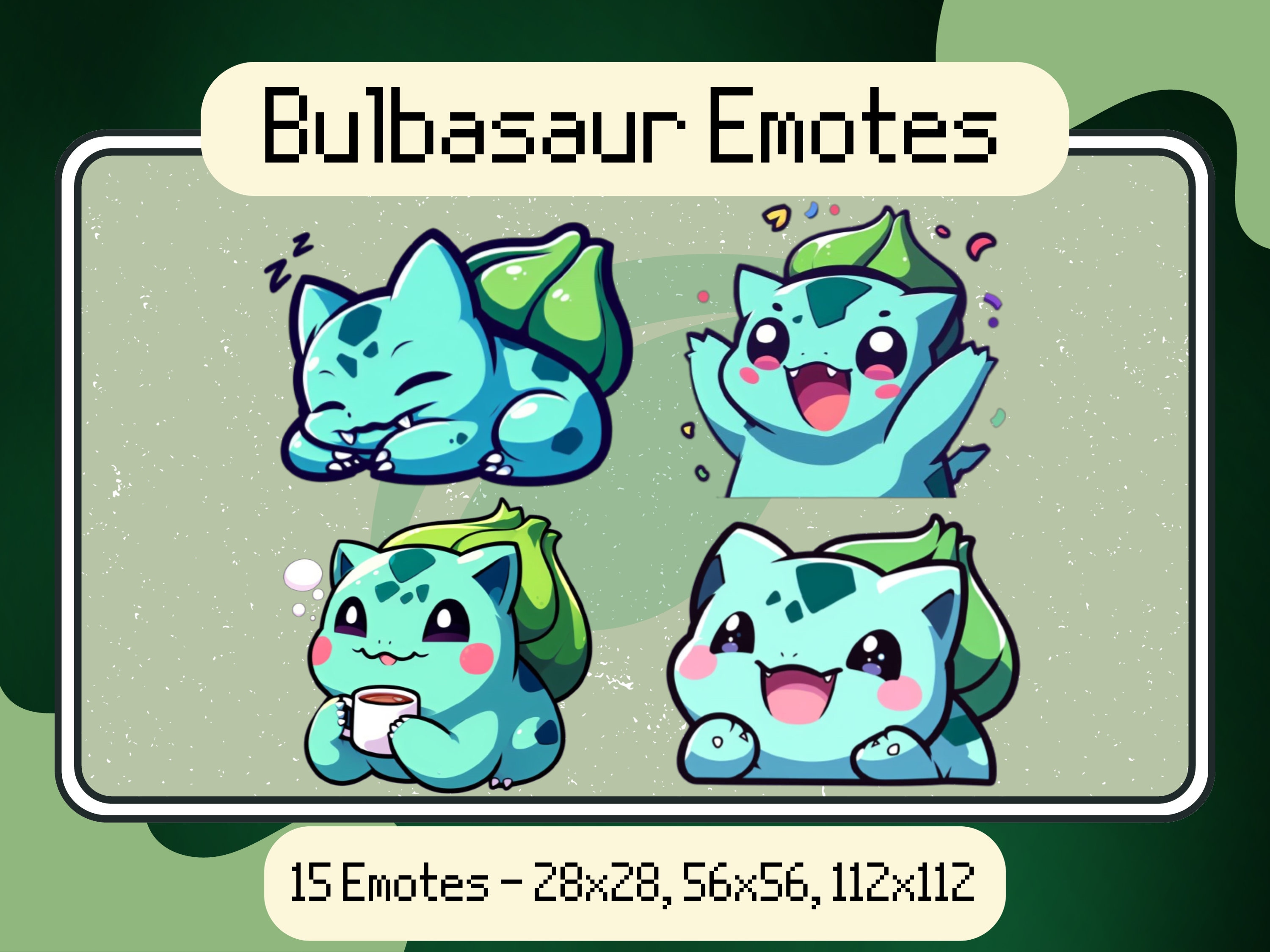 Bulbasaur Twitch Emotes - Etsy