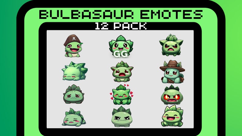 Pokemon Gen 1 Starters Twitch Emotes Mega Pack - Etsy
