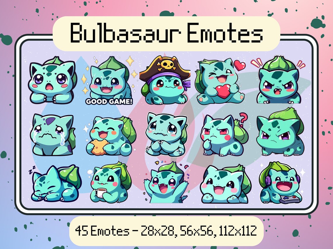Pokemon Gen 1 Starters Twitch Emotes Mega Pack - Etsy Canada