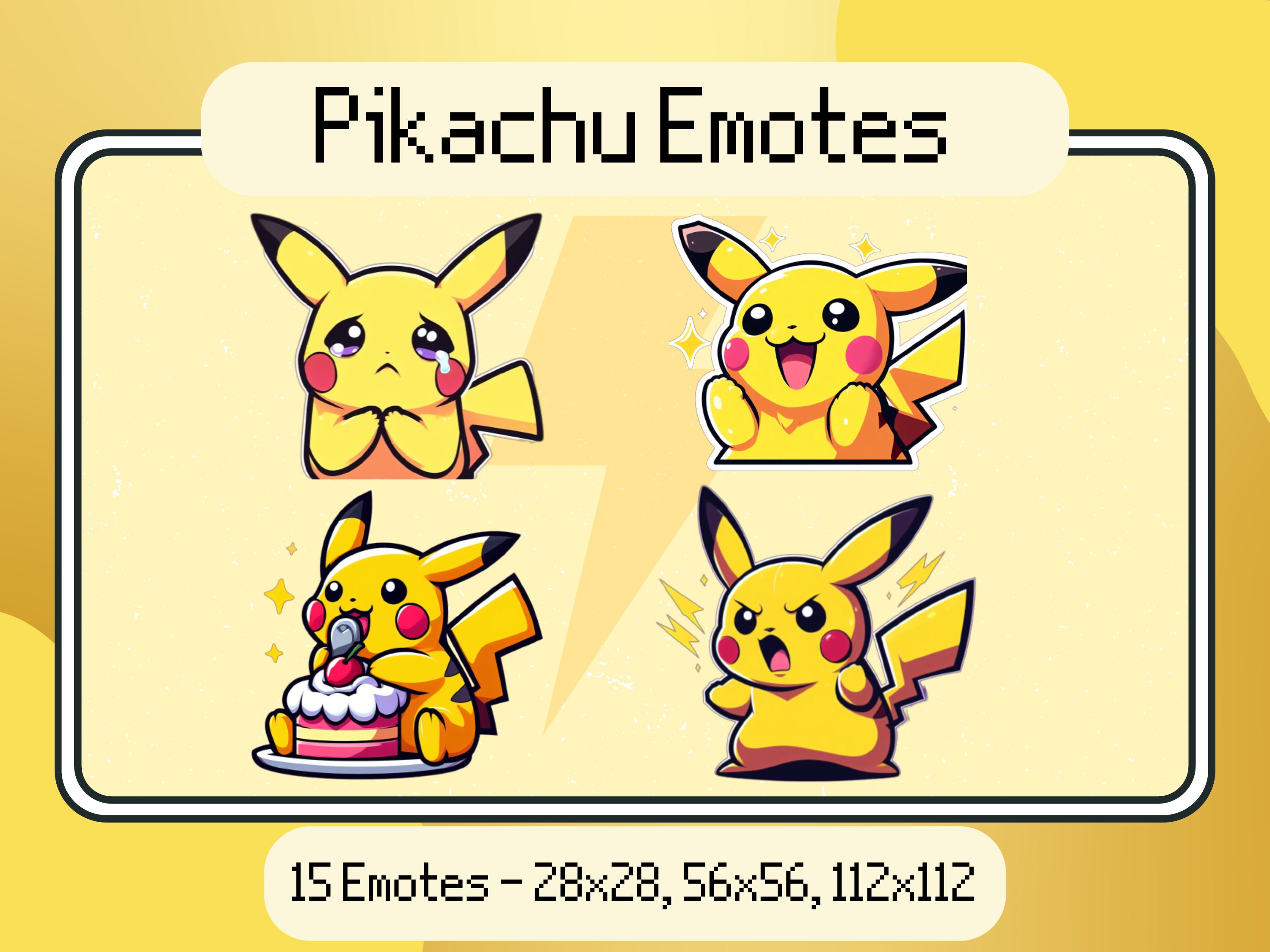 Pikachu Twitch Emotes - Etsy