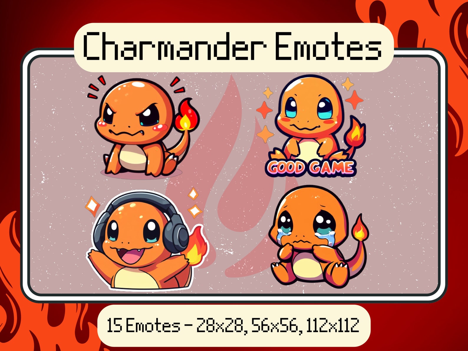 Charmander Twitch Emotes - Etsy