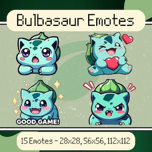 Bulbasaur Twitch Emotes - Etsy
