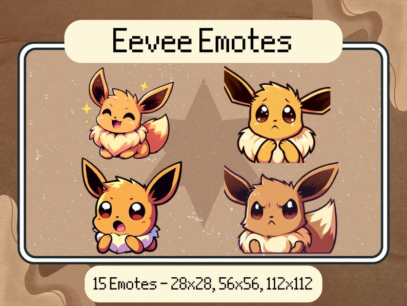 Eevee Twitch Emotes - Etsy