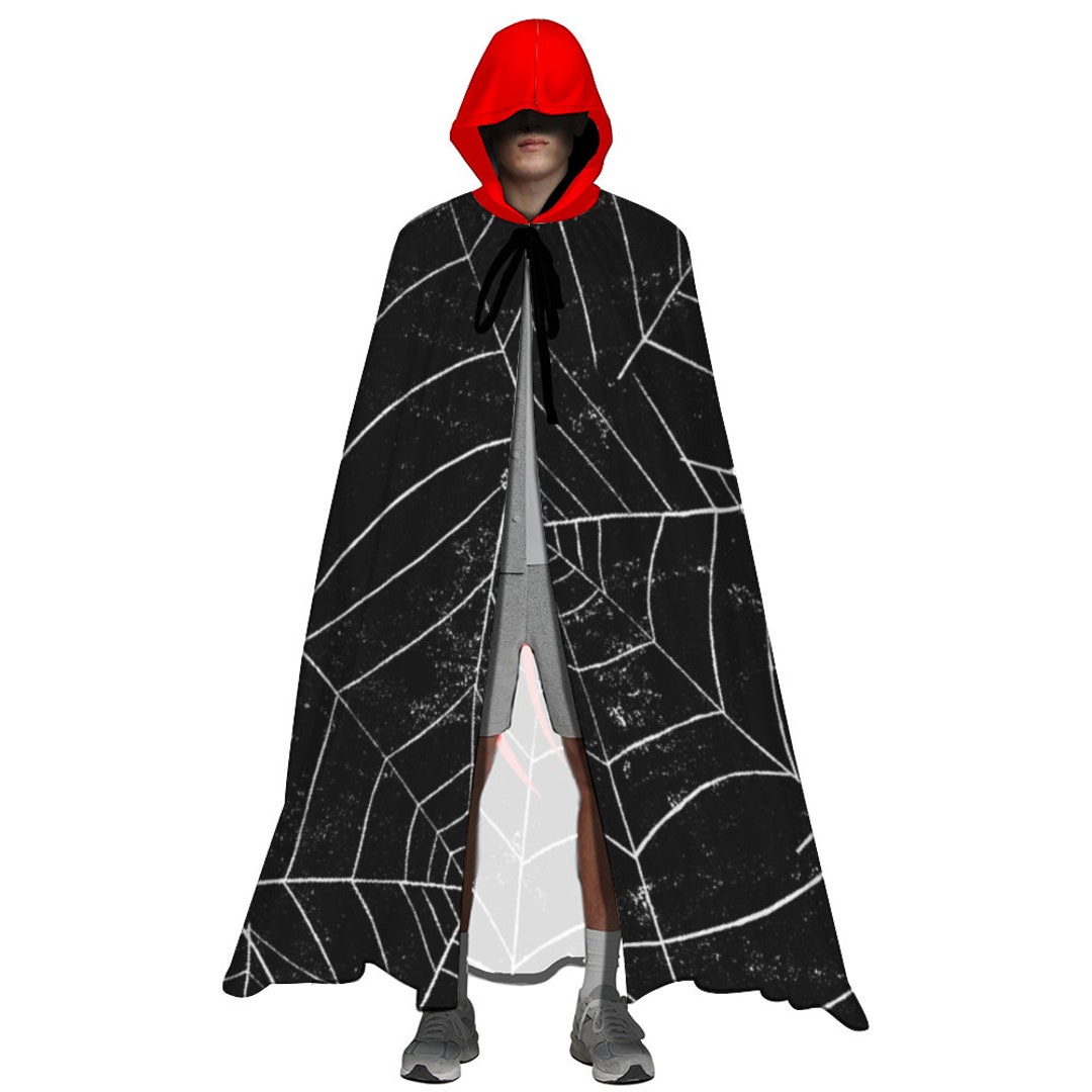 Custom Halloween Cloak, Spider Web Costume, Teens and Adult Hooded ...