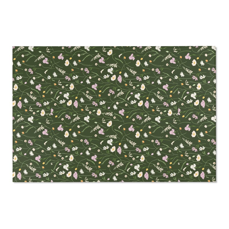 Green Area Rug, Cottagecore Rug, Aesthetic Rug, Green Bedroom Rug ...