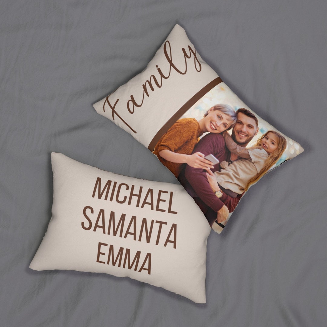 Custom Family Photo Pillow Two Sided Design, Photo Pillow, Picture ...