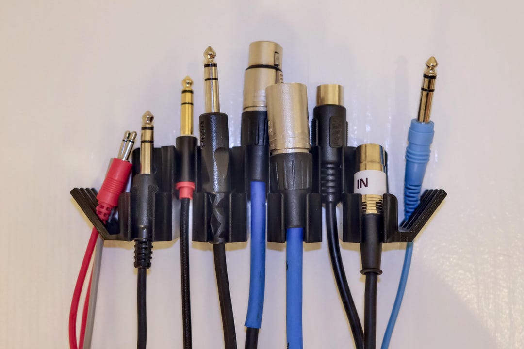 Wall Mounted Cable Organizer for Larger Cables (guitar, XLR, MIDI) - Etsy