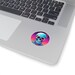 Synth-wave Skull Sticker - Etsy