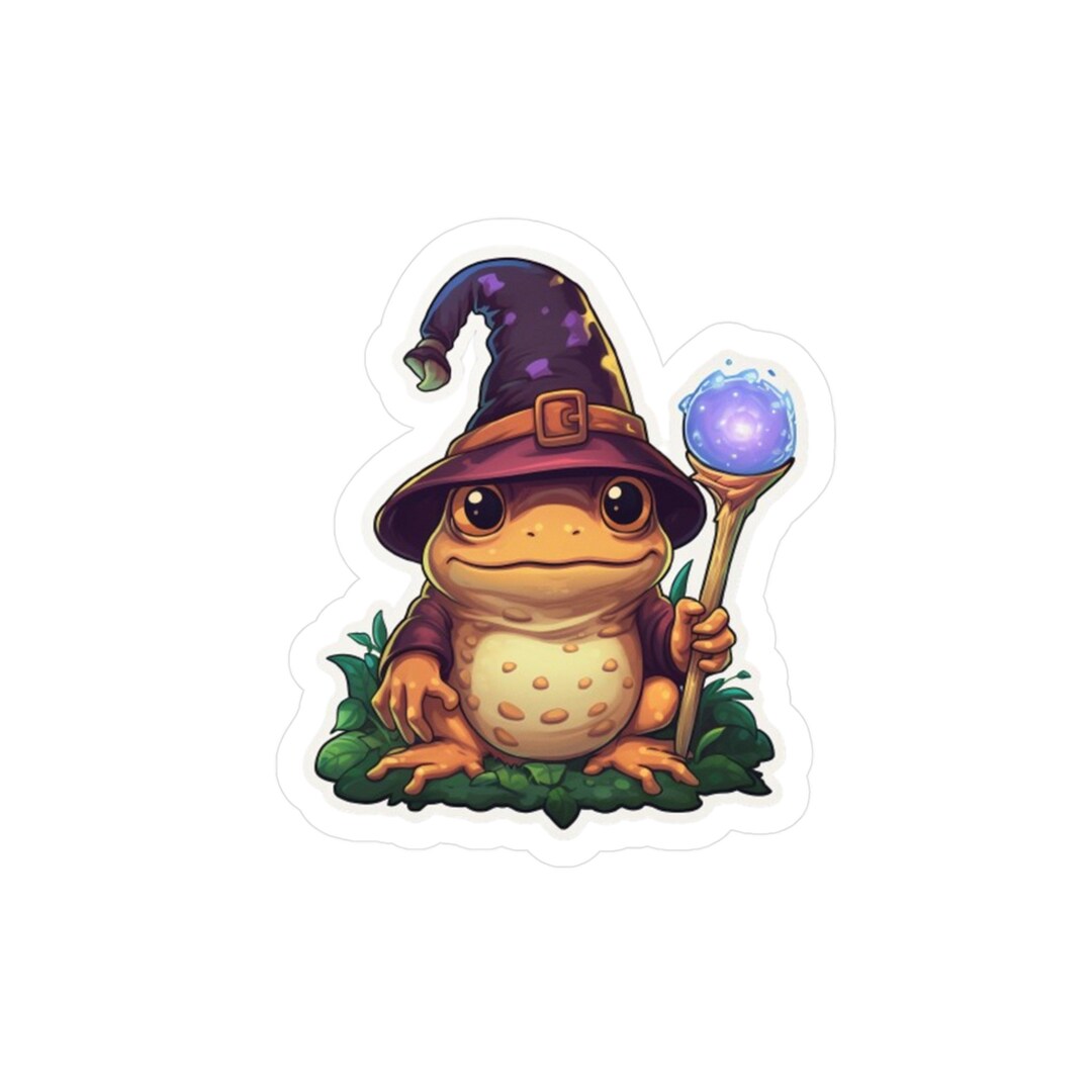 Wizard Frog Sticker / Decal - Etsy