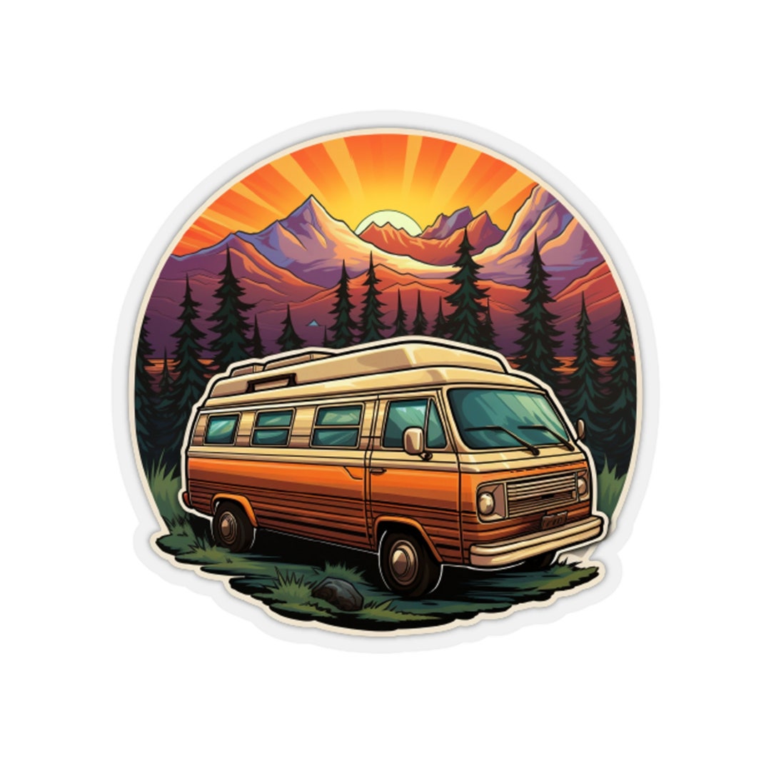 Camper Van Sticker / Decal , Camper Classic Van Sticker , Outdoors ...