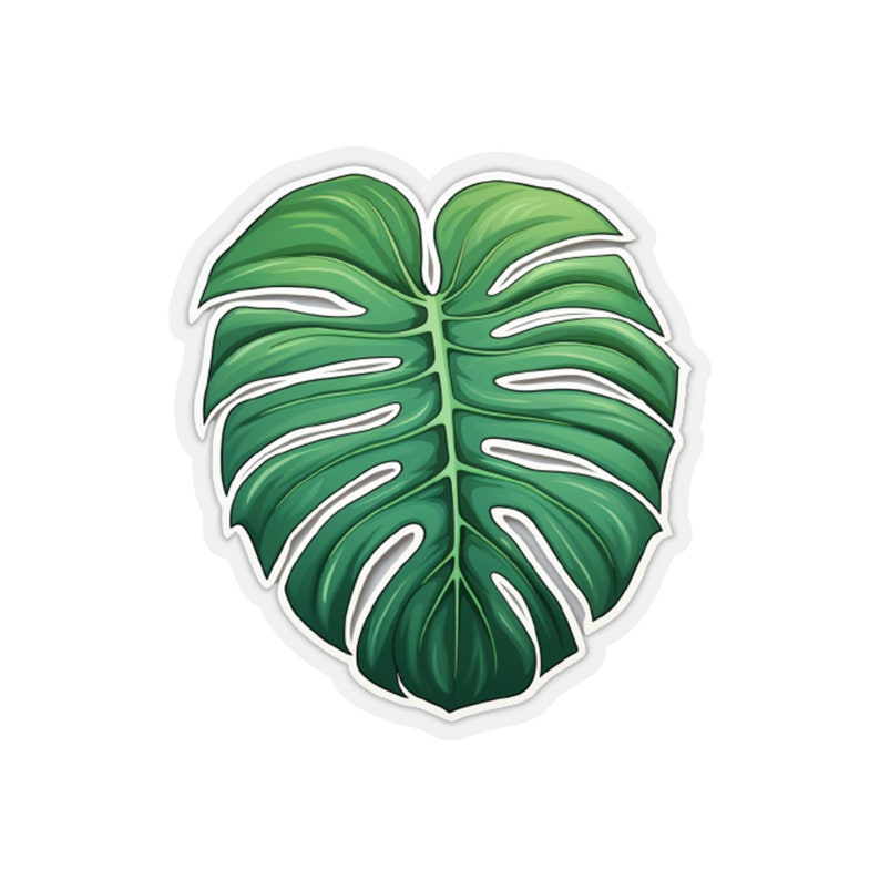 Monstera Leaf Sticker / Decal , Plant Lover Sticker , Monstera Print ...