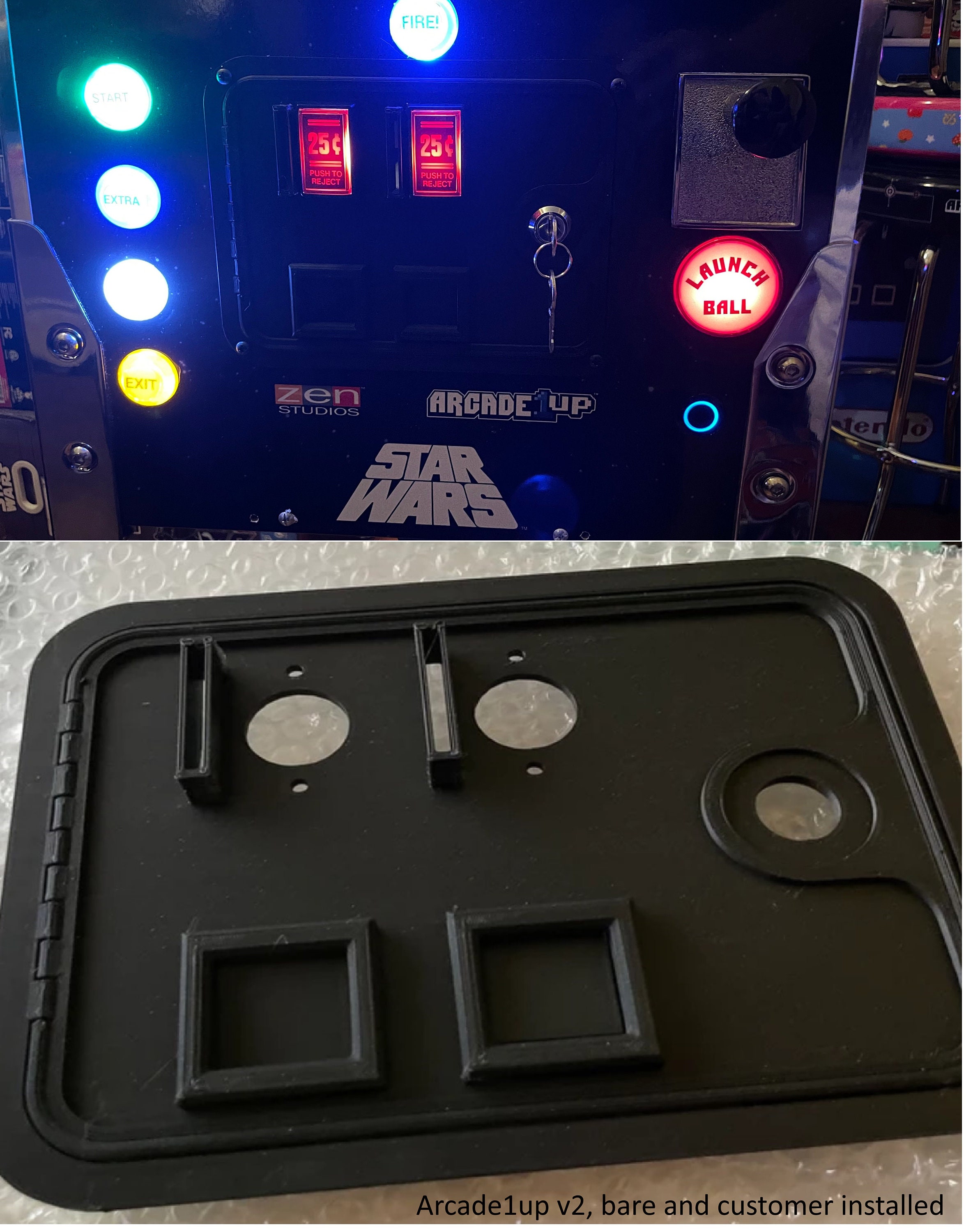 Pinball Arcade Coin Door Atgames Arcade1up Vpin - Working Hinge ...