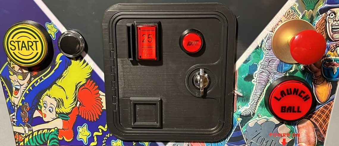 Pinball Arcade Coin Door Atgames Arcade1up Vpin Working Hinge & Return ...