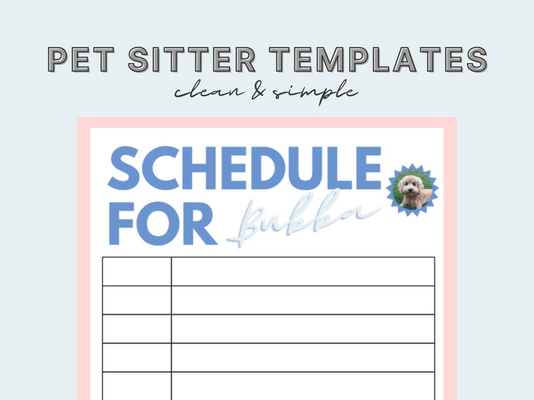 Pet Sitter Canva Template Instant Digital Download - Etsy