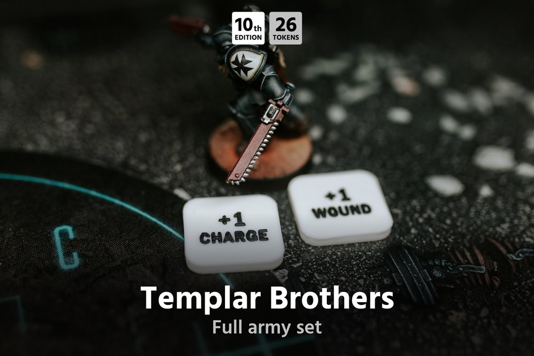 Templar Brothers Army Set for Warhammer 40k 26 Tokens 10th Edition ...