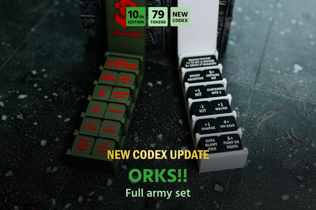 NEW CODEX Ork Army Set for Warhammer40k 79 Tokens 10th Edition - Etsy ...
