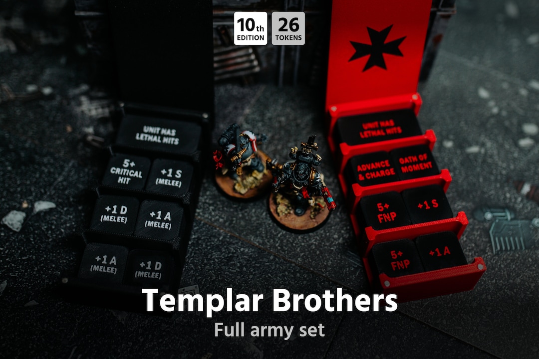 Templar Brothers Army Set for Warhammer40k 26 Tokens 10th Edition ...