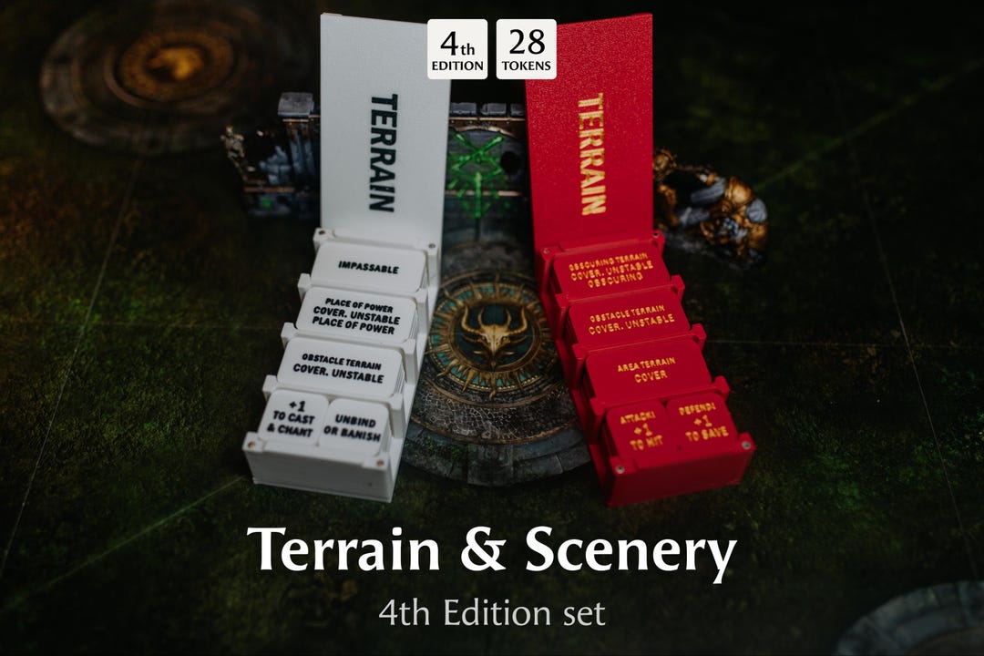 Terrain & Scenery Token Set for 4th Edition Wargaming - Etsy