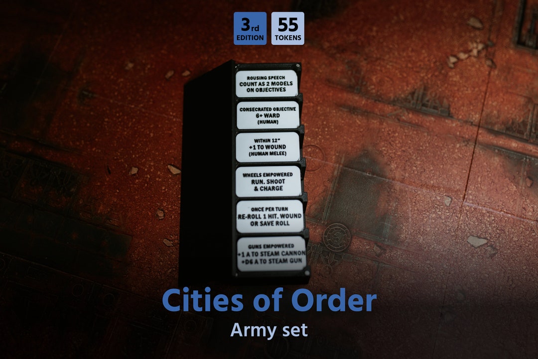 Cities of Order Army Set for Aos 55 Tokens 3d Edition - Etsy