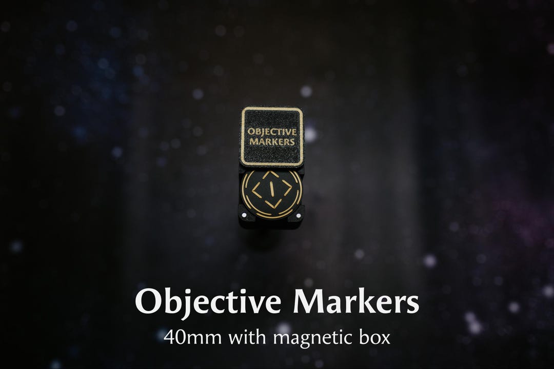 Numbered Objective Markers Set (6x 40mm) With Magnetic Storage Box for ...