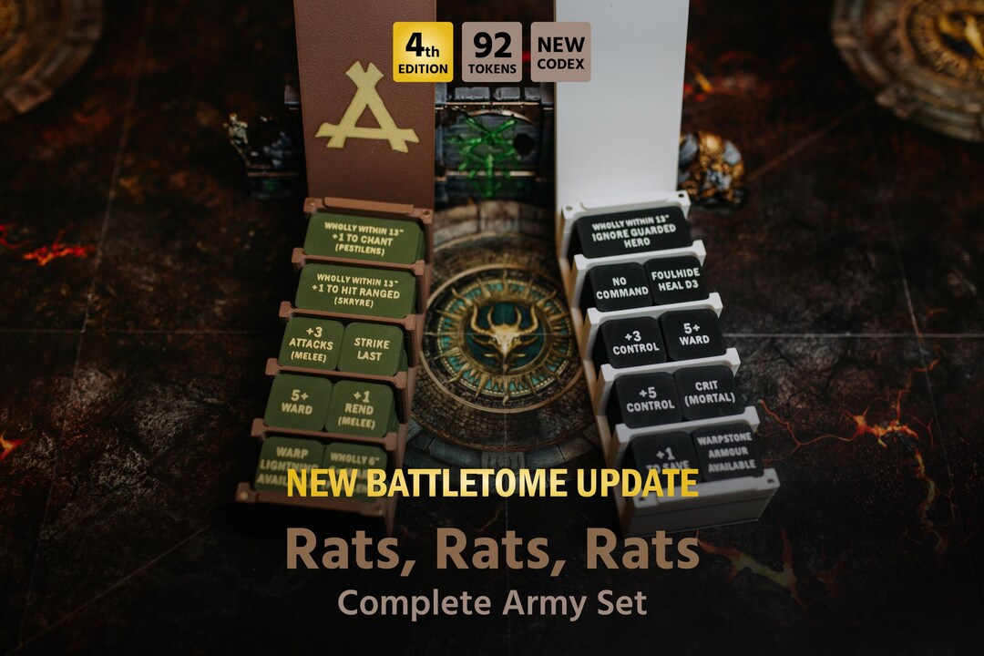 Aos 4th Rats Rats Rats Set 92 Tokens Warhammer NEW BATTLETOME - Etsy UK