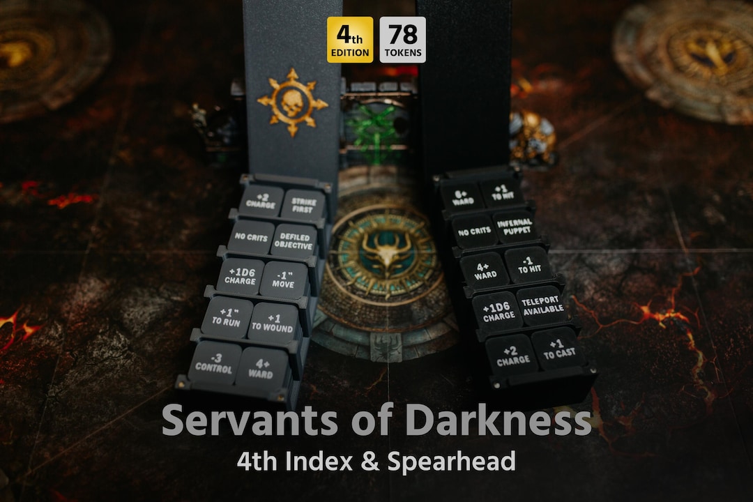 Aos 4th Servants of Darkness Set 78 Tokens Warhammer - Etsy
